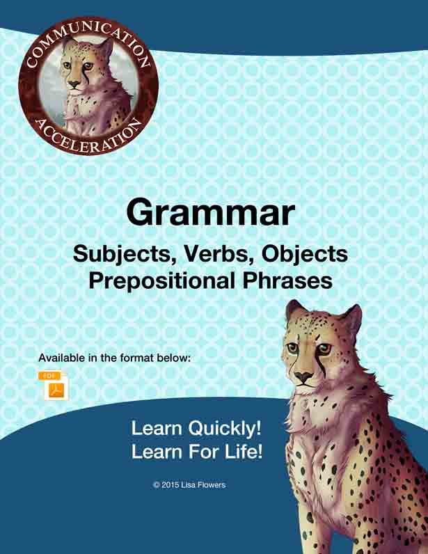 Prepositional Phrases - Subjects, Verbs, Objects - Grammar Activities Worksheets - Downloadable ...